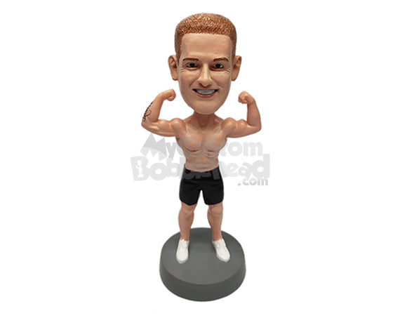 Custom Bobblehead Body Builder Showing Off His Champion Muscles - Spor ...