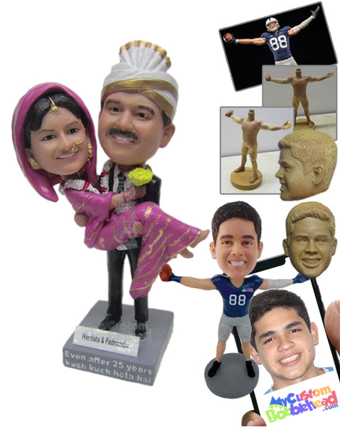 Custom Bobblehead Traditional Wedding Indian Couple In Indian Wedding ...