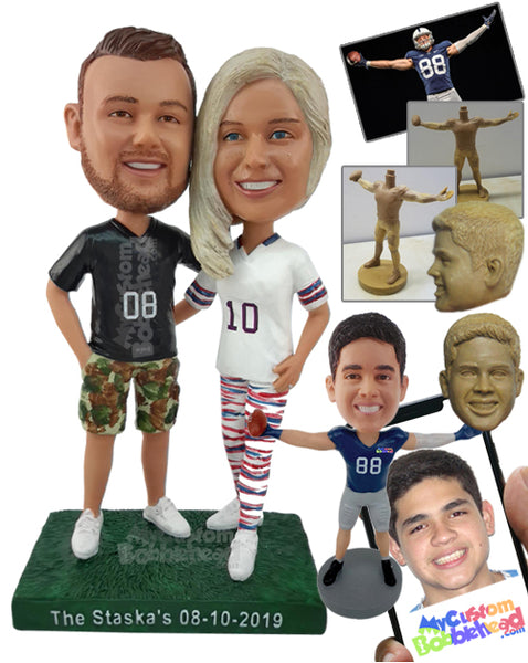 Custom Bobblehead Smart Couple Wearing Casual Sport Clothes - Wedding ...