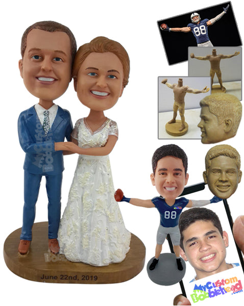 Custom Bobblehead Couple Showing Love To Each Other - Wedding & Couple ...