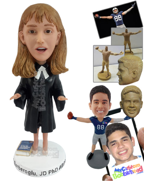 Custom Bobblehead Judge Wearing Her Gown And A Tie - Careers & Profess ...