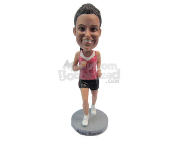 Custom Bobblehead Female Runner Running In The Marathon - Sports & Hob ...