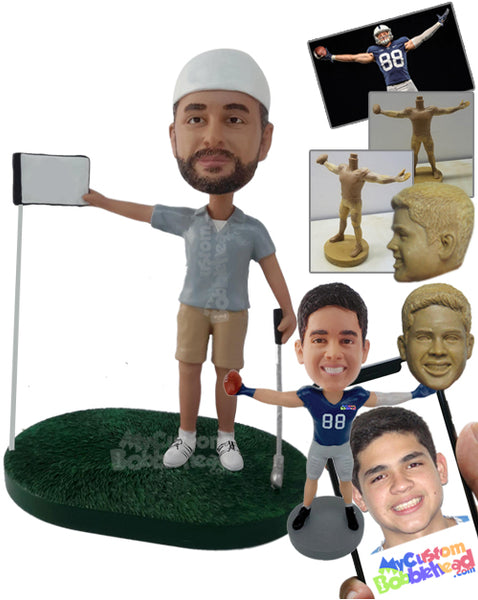 Custom Bobblehead Golfer With His Gold Stick Next To Him - Sports & Ho ...