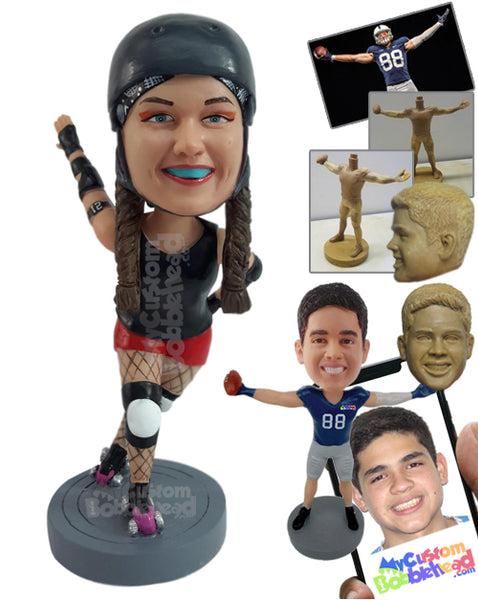 Custom Bobblehead Roller blader ready to make her best move - Sports ...