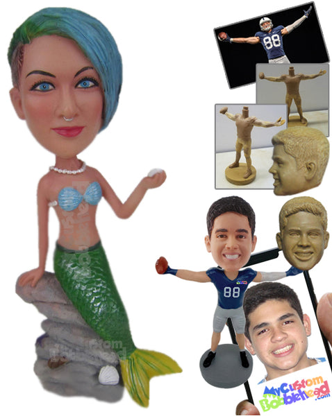 Custom Bobblehead Gorgeous Chick Wearing Mermaid Costume - Super Heroe ...