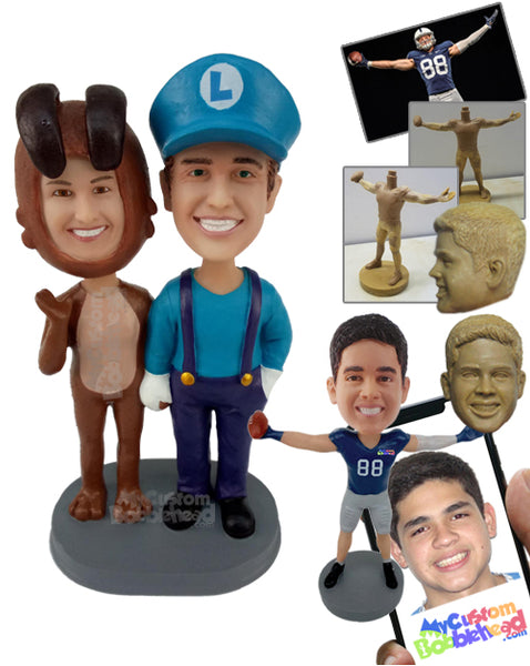 Custom Bobblehead Couple Dressed As Cartoon Characters With Cute Costu ...