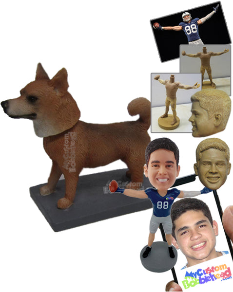 Custom Bobblehead Pet Dog Standing With His Tail Up - Pets & Animals D ...