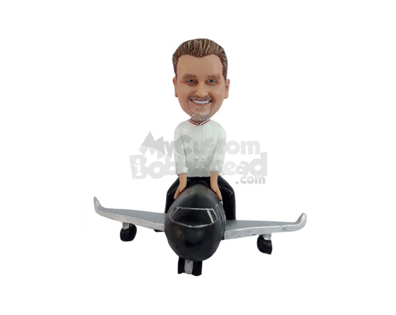 Custom Bobblehead Man Sitting on an Airplane - Motor Vehicles Planes P ...