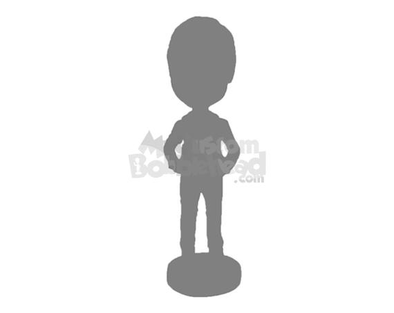 Custom Bobblehead Cute Beautiful Girl In A Stylish Pose With Hands Cle ...